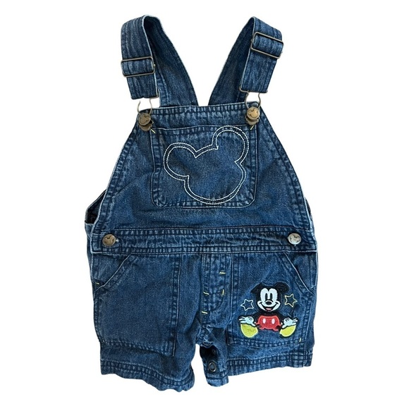 Disney | Bottoms | Disney Mickey Mouse Denim Kids Overalls 2m | Poshmark